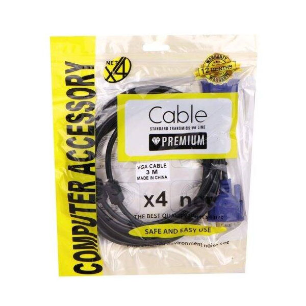 کابل VGA طول 3 متر X4NET - فروشگاه اینترنتی اسرا رایانهفروشگاه اینترنتی اسرا رایانه